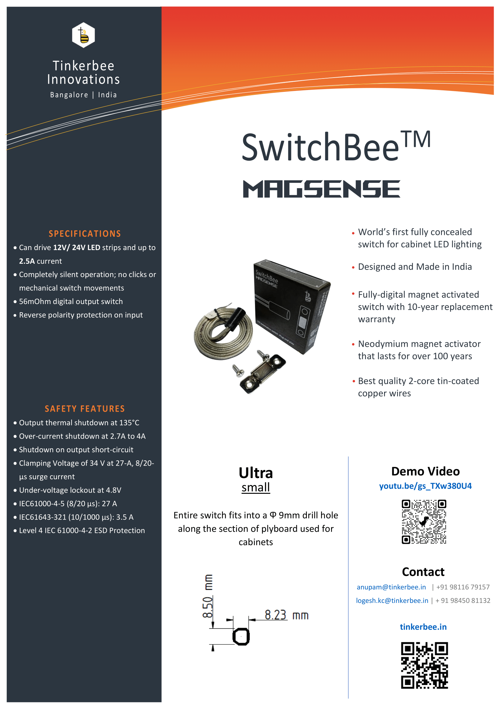 SwitchBee MagSense poster – Tinkerbee Innovations